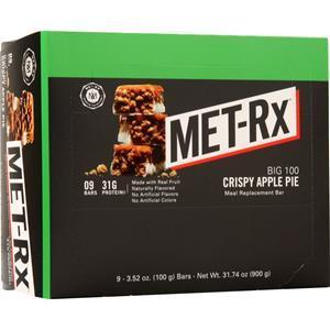 Met-Rx Big 100 Meal Replacement Bar Crispy Apple Pie 9 bars – iShop ...