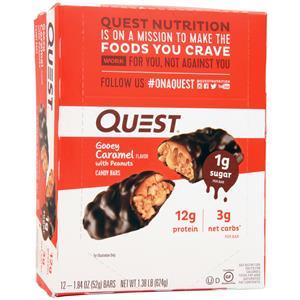 Quest Nutrition Quest Candy Bar Gooey Caramel with Peanuts 12 bars ...